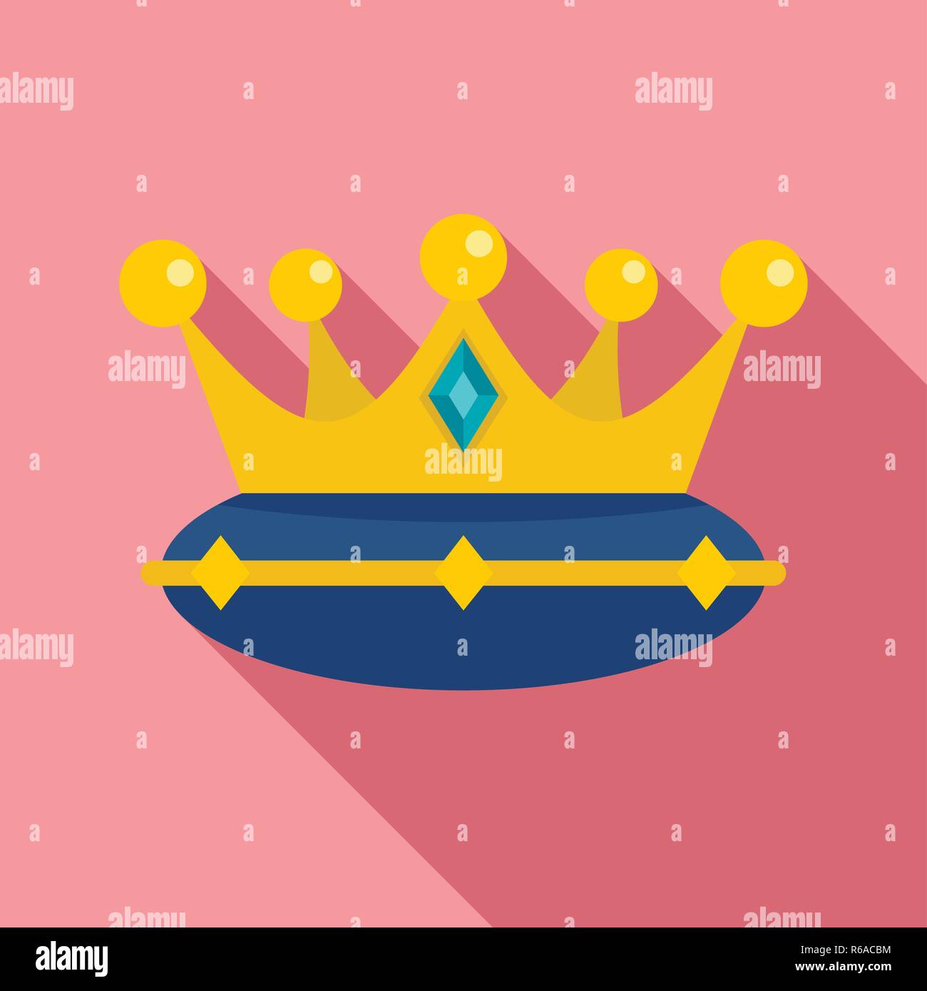 Queen crown icon. Flat illustration of queen crown vector icon for web ...