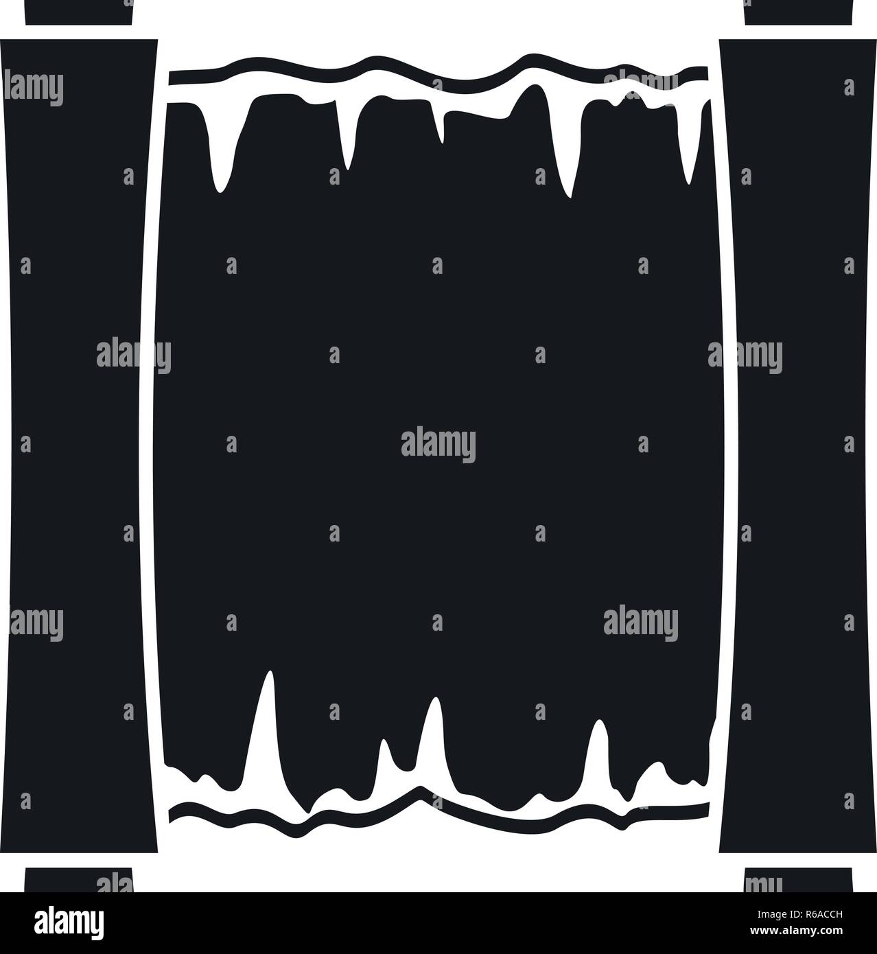 Ancient papyrus icon. Simple illustration of ancient papyrus vector ...