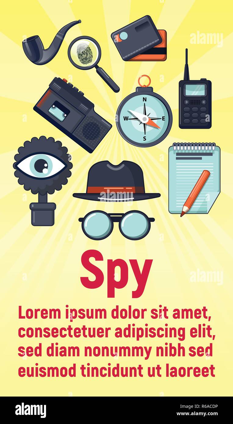 Spy concept banner, cartoon style Stock Vector Image & Art - Alamy