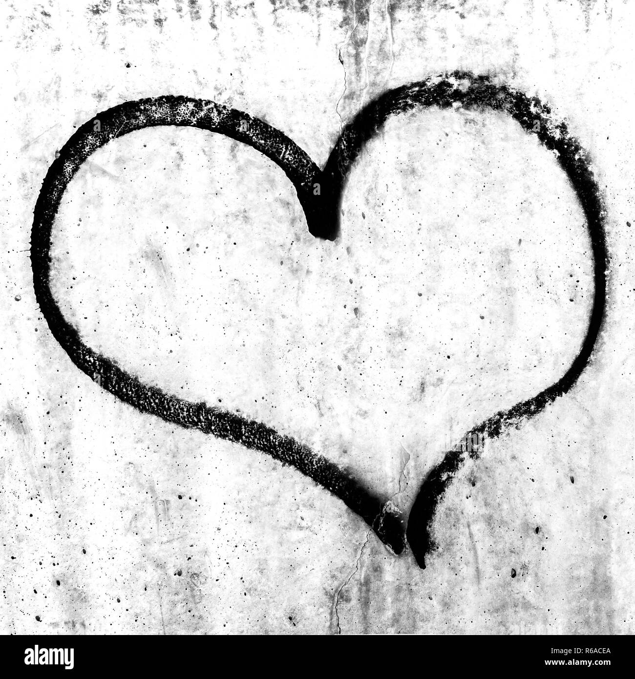 Hand heart love design Black and White Stock Photos & Images - Alamy