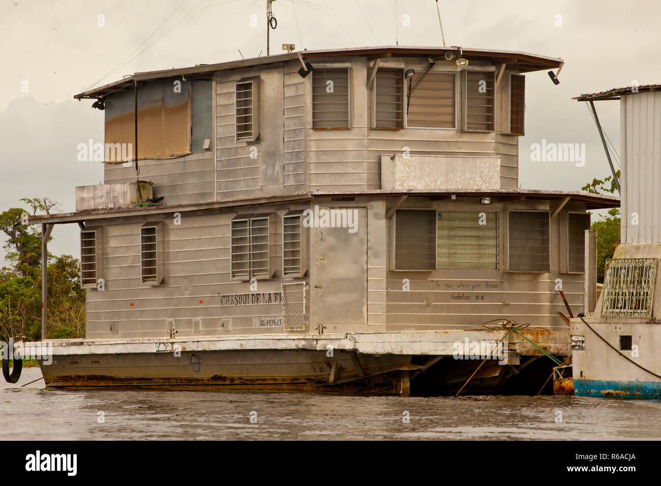 Peruvian Amazon river boat Stock Photo - Alamy
