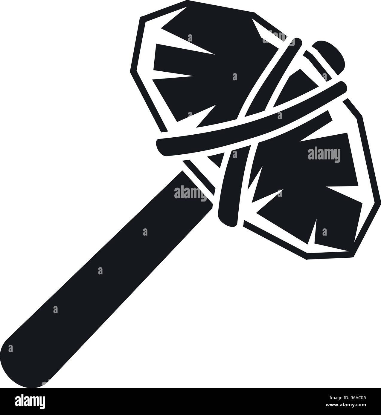 Old stone hammer icon. Simple illustration of old stone hammer vector ...