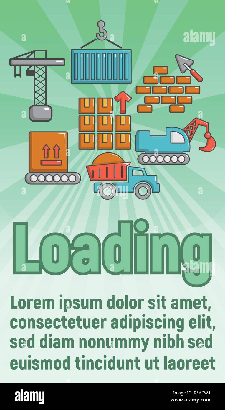 Loading concept banner, cartoon style Stock Vector Image & Art - Alamy