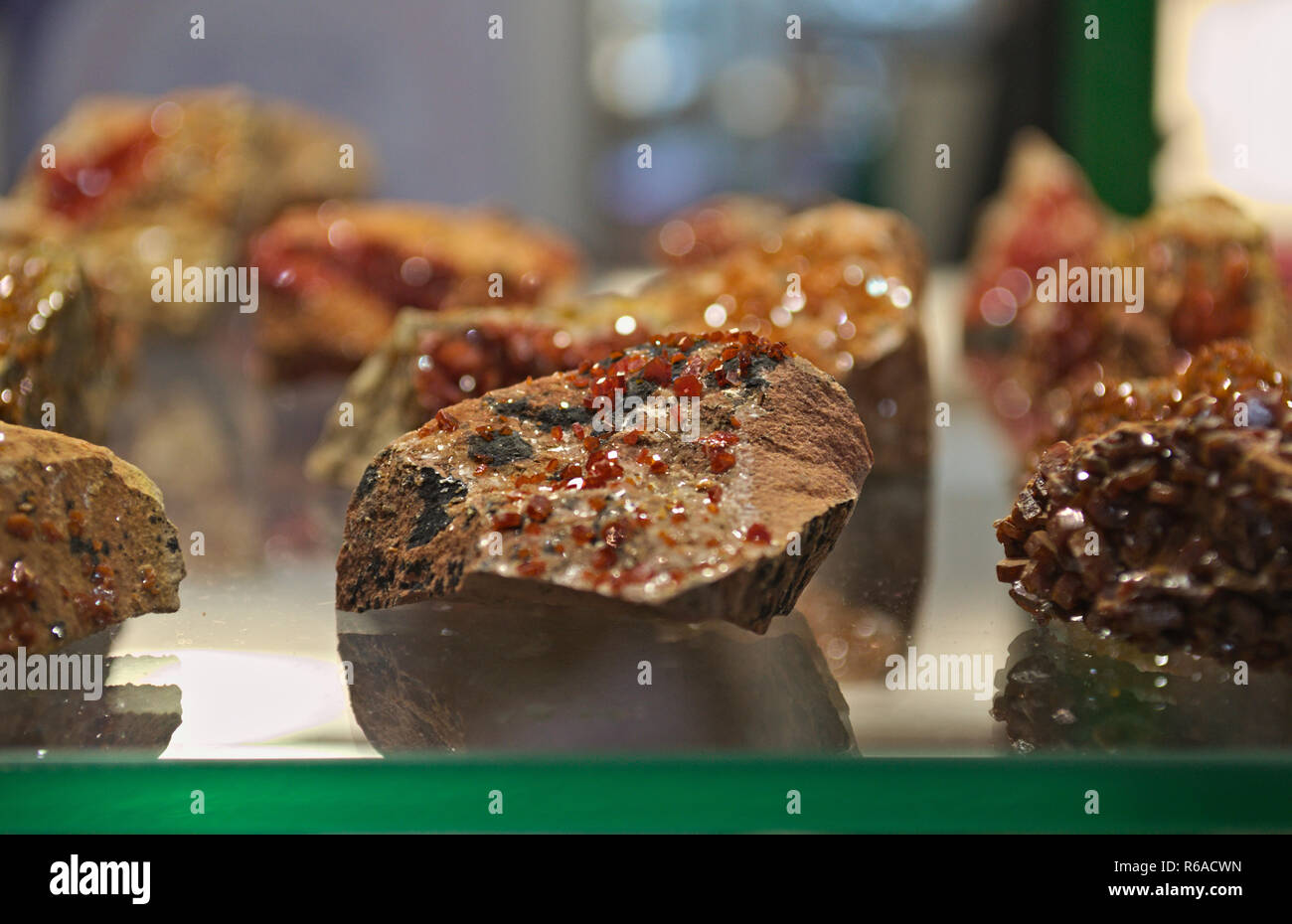 Mineral Specimen Wulfenite Crystals Orange Red Stone Stock Photo - Alamy