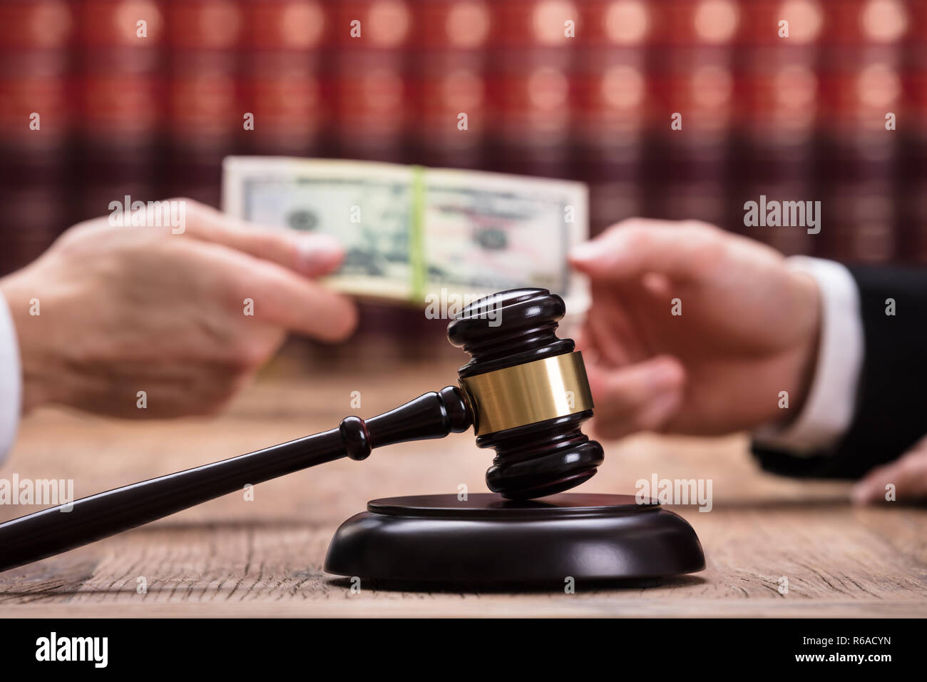 Lawyer receiving money as bribe hi-res stock photography and images - Alamy