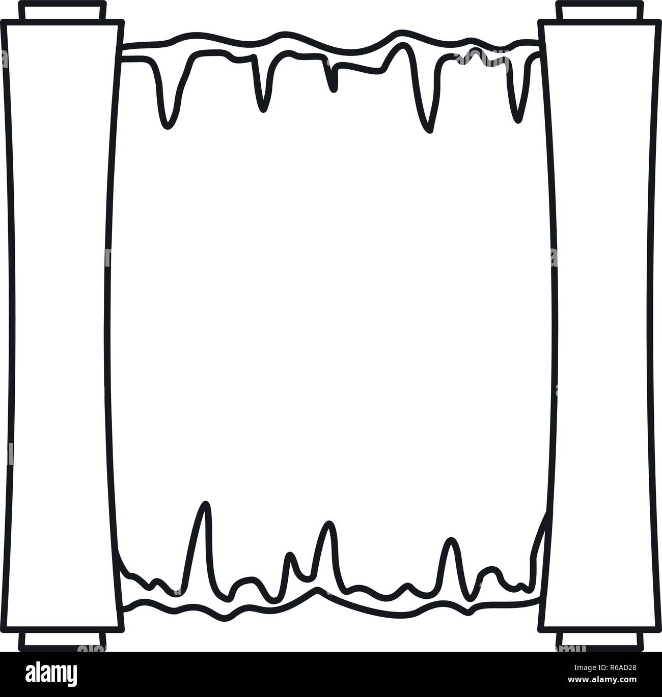 Ancient papyrus icon. Outline ancient papyrus vector icon for web ...