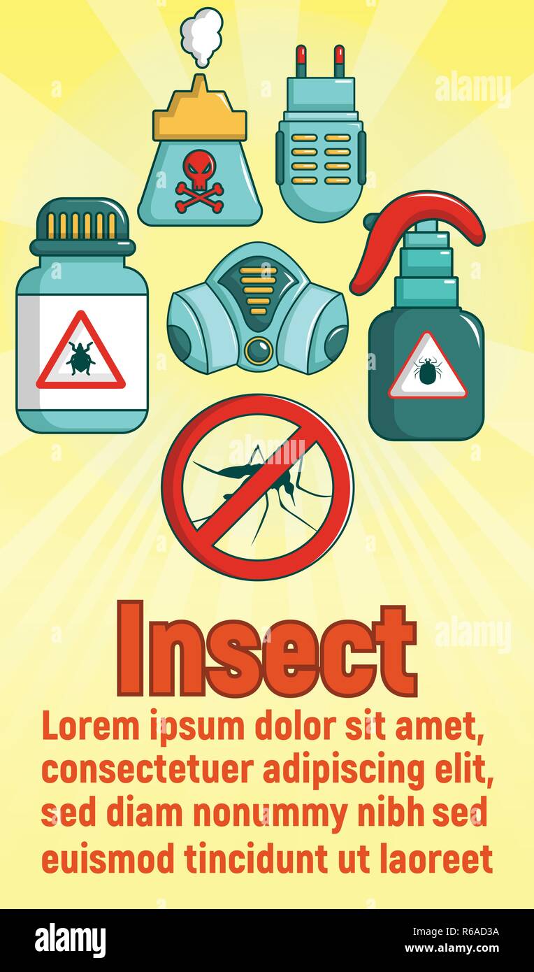 Insect concept banner, cartoon style Stock Vector Image & Art - Alamy