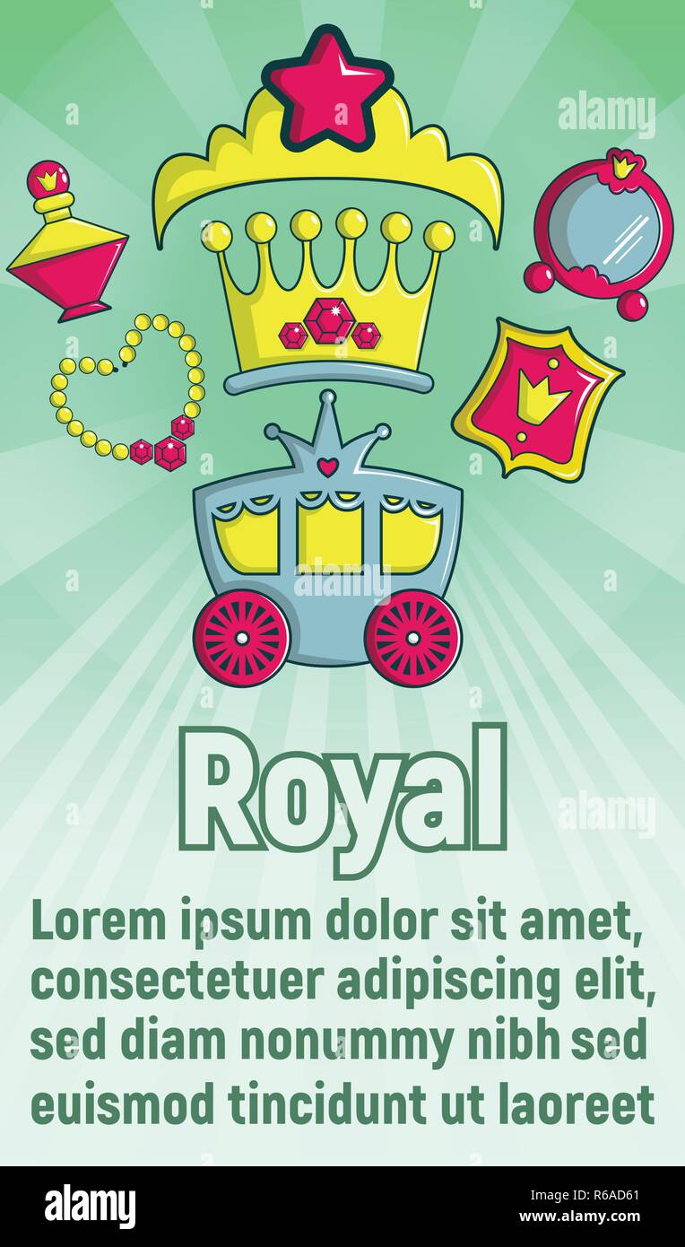 Royal concept banner, cartoon style Stock Vector Image & Art - Alamy
