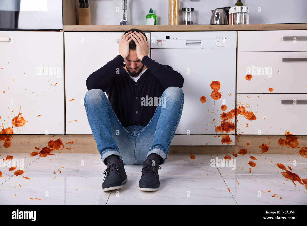 Person spills food hi-res stock photography and images - Alamy