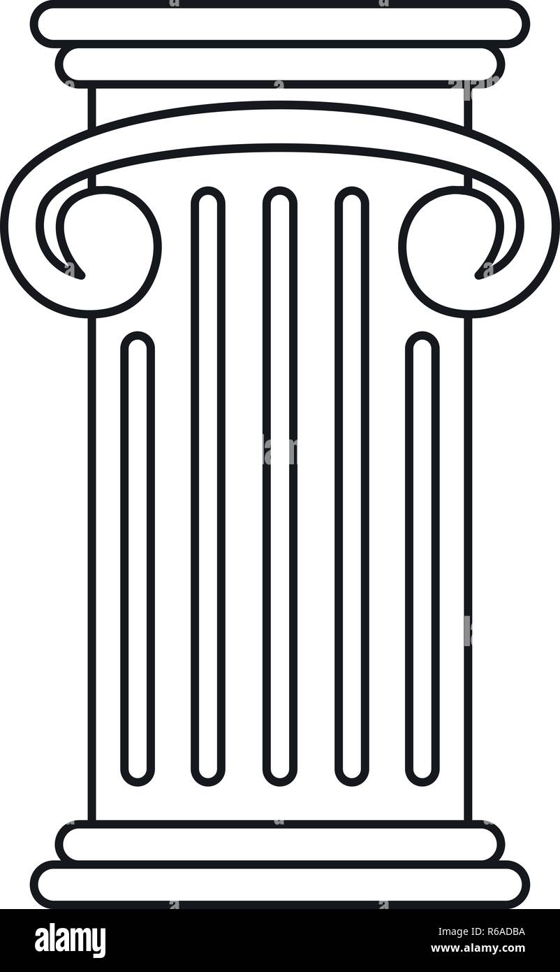 Greek pillar icon. Outline greek pillar vector icon for web design ... Greek pillar icon. Outline greek pillar vector icon for web design ...