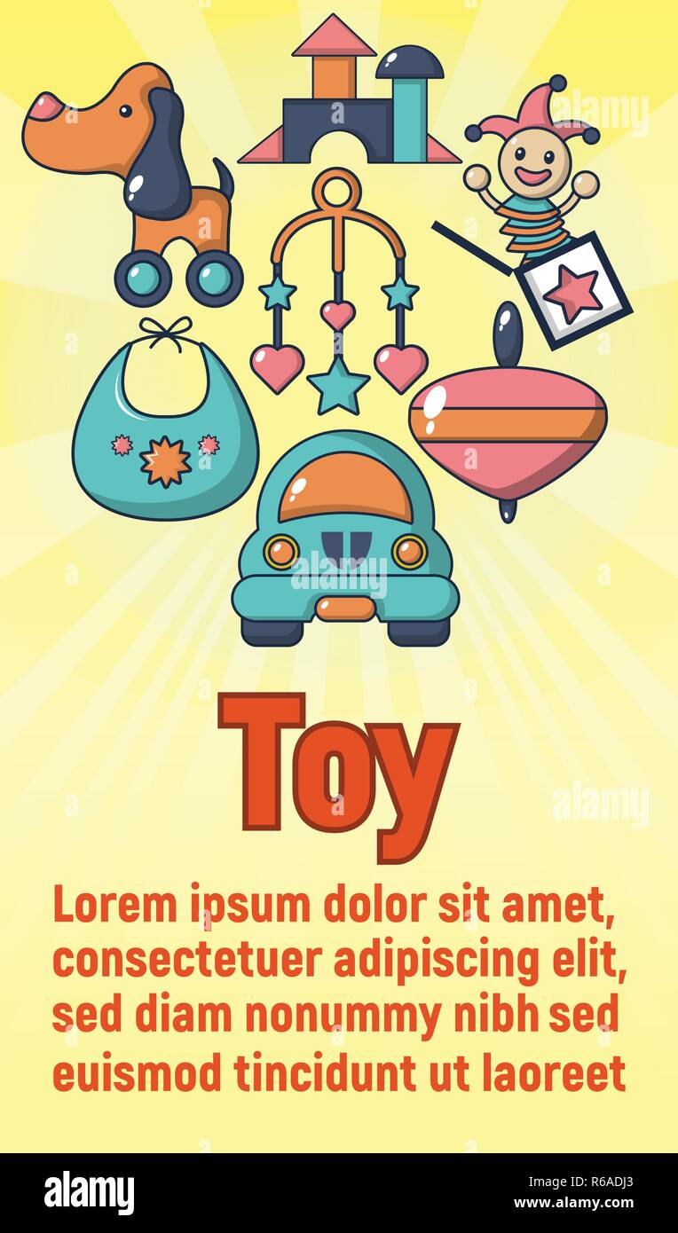 Toy concept banner, cartoon style Stock Vector Image & Art - Alamy