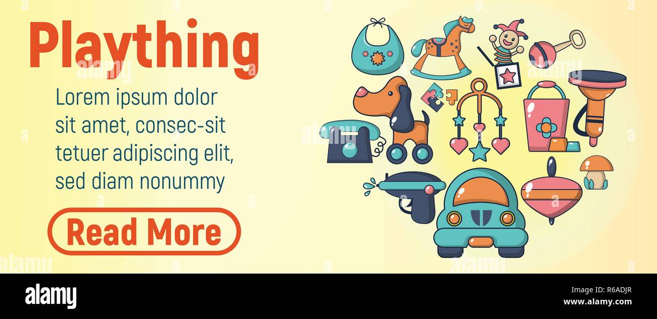 Plaything concept banner, cartoon style Stock Vector Image & Art - Alamy