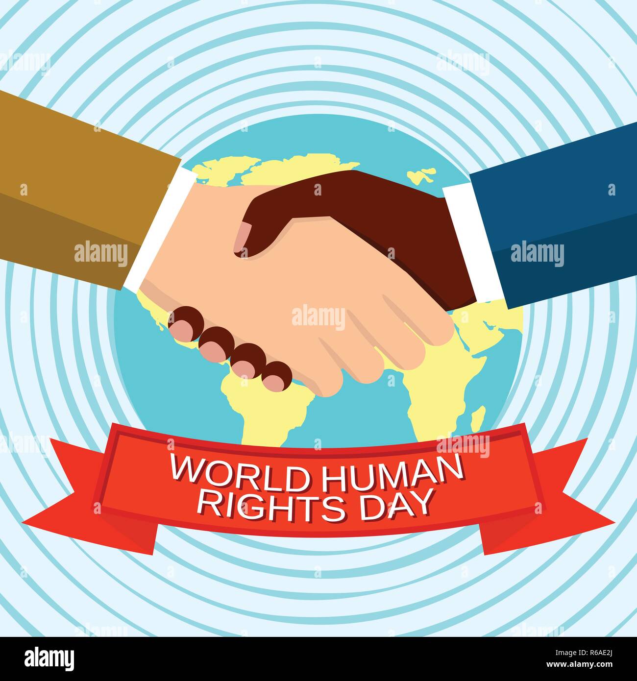 World human rights day concept background, flat style Stock Vector ...