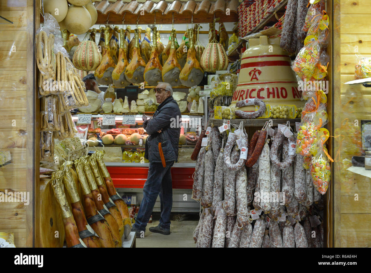 Butcher shop, La Pignasecca, Spanish quarter, Naples, Italy ...