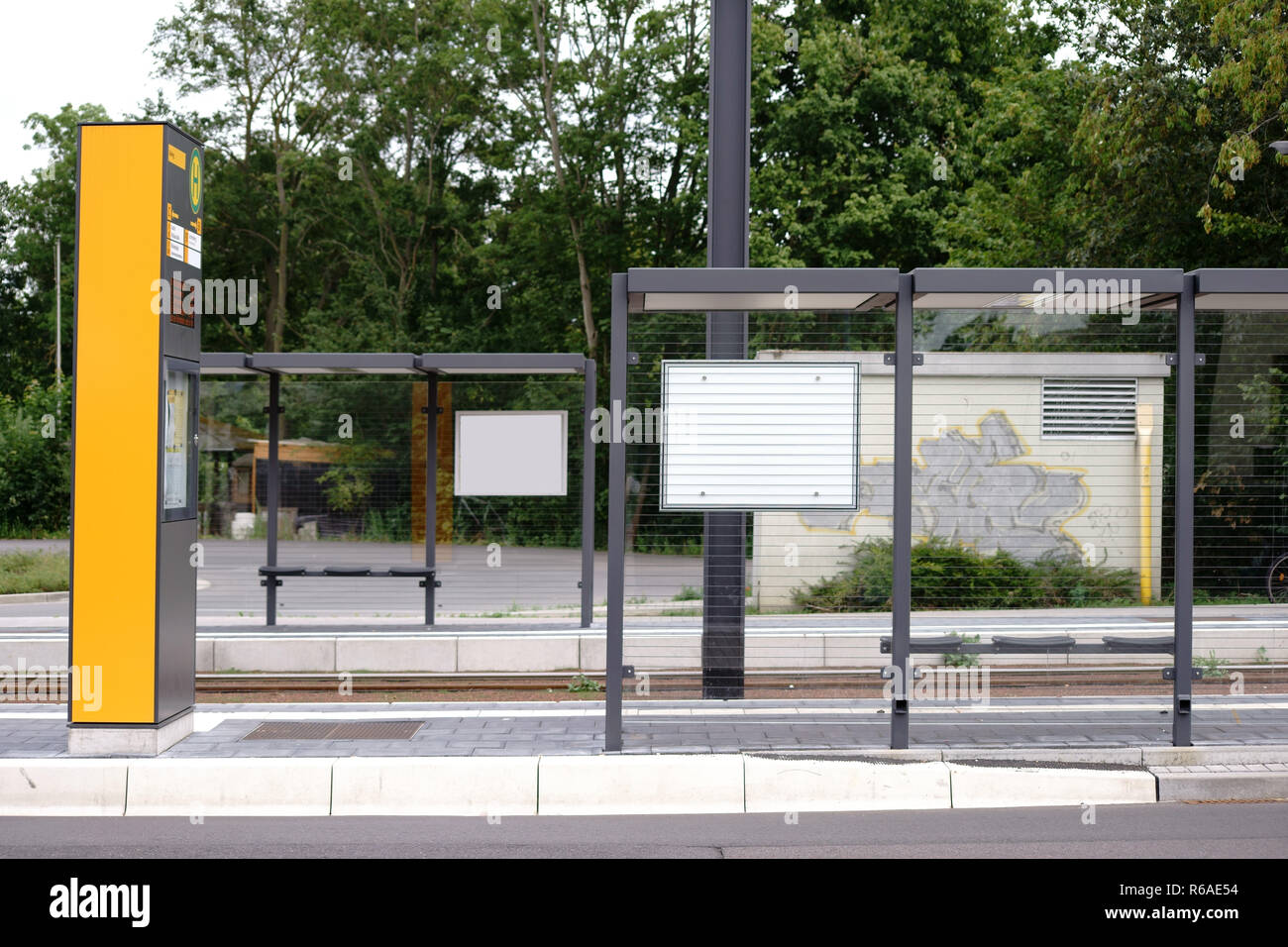 New Tram Stop Stock Photo - Alamy