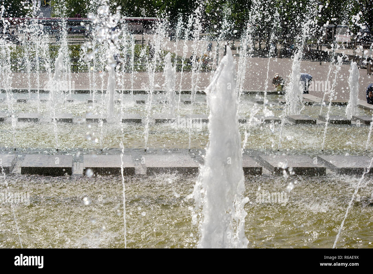 Water Fountains Berlin Alexander Place Stock Photo - Alamy