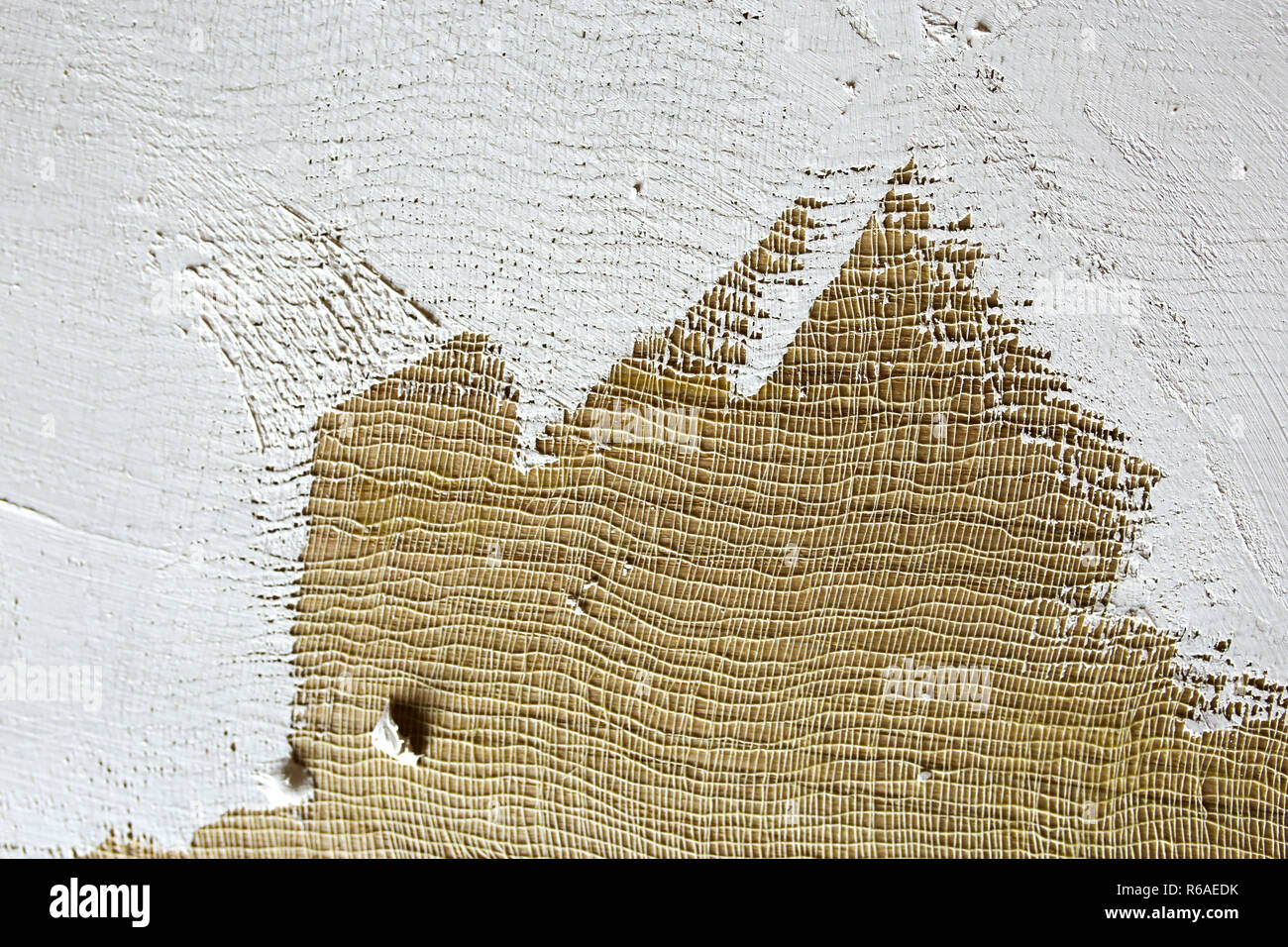 a wash of white primer of the canvas. texture for artists Stock Photo ...