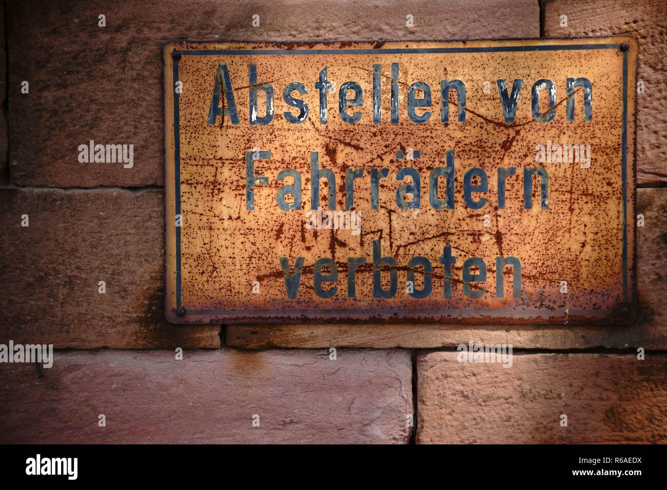 Old Rusted Information Sign Stock Photo - Alamy