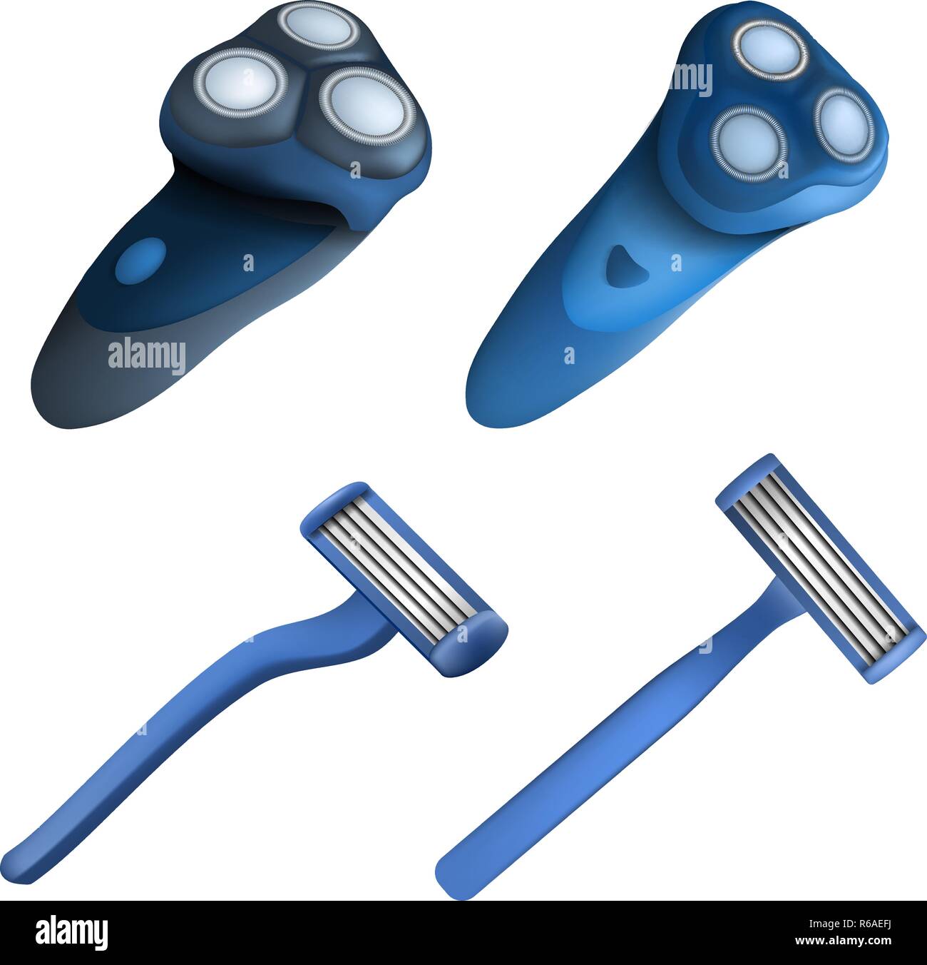 Shaver razor icon set, realistic style Stock Vector Image & Art - Alamy