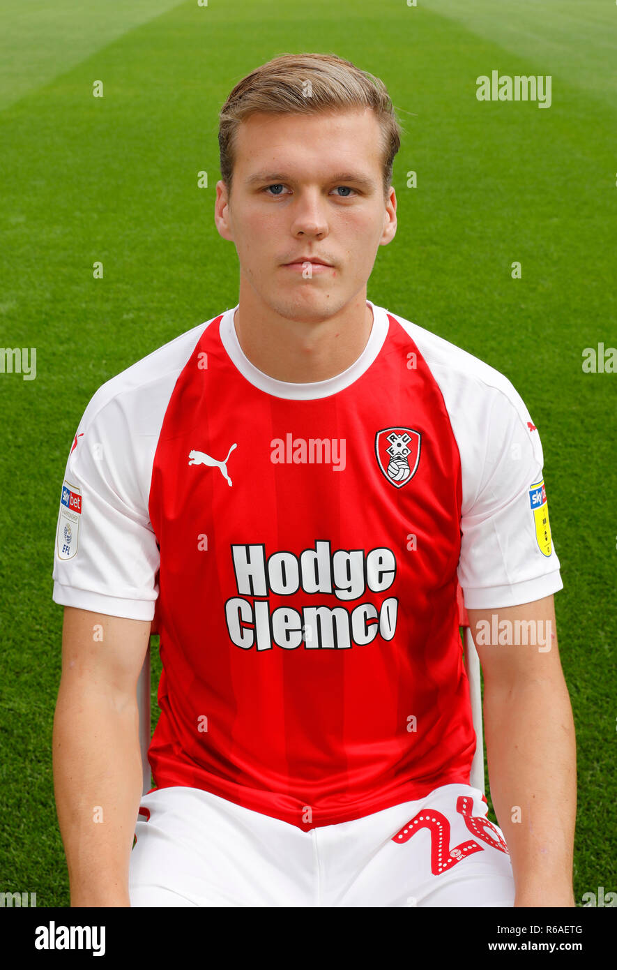 Sean Raggett, Rotherham United Football Club, Photocall, season 2018 ...