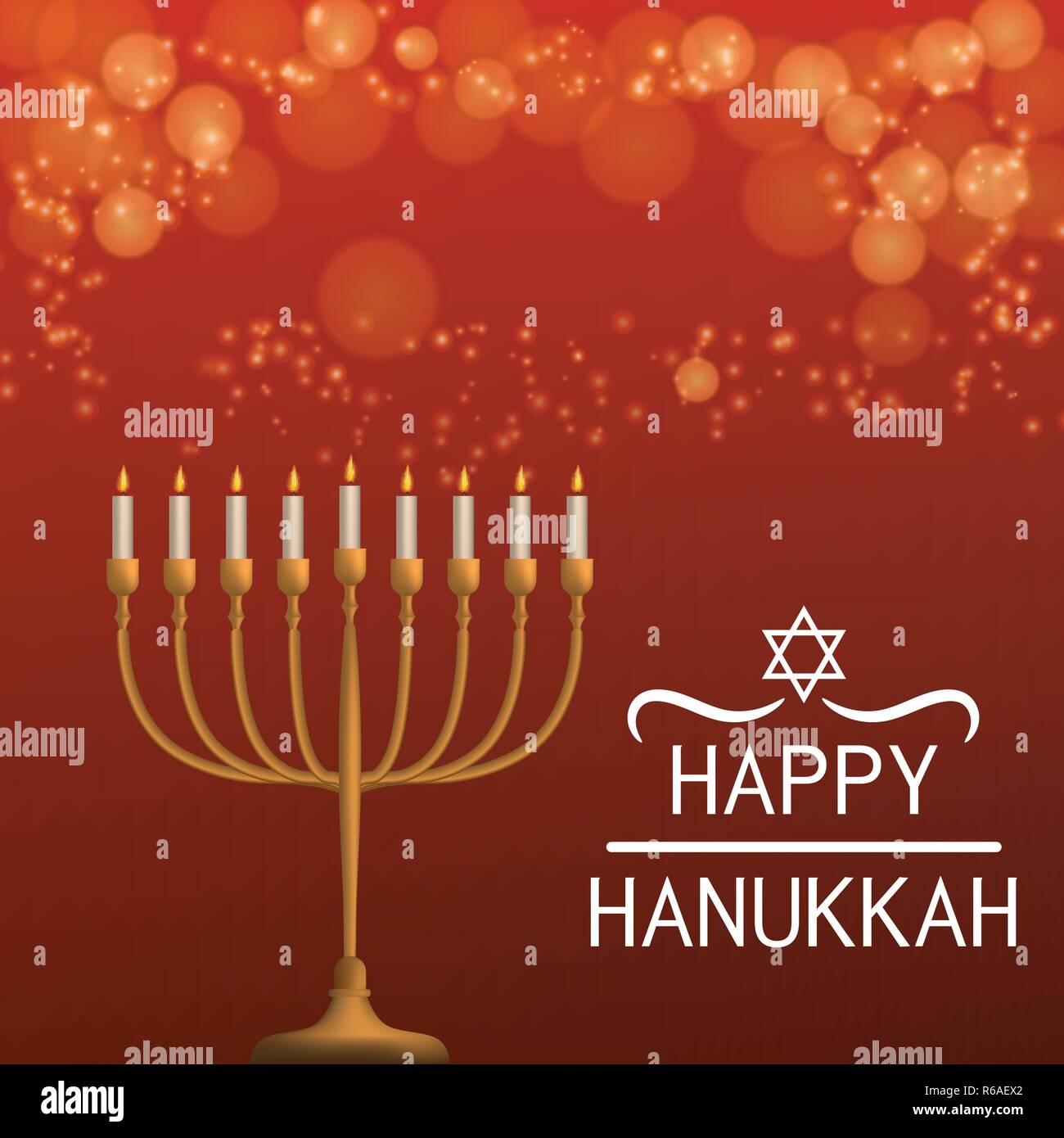 Happy hanukkah concept background, realistic style Stock Vector Image ...