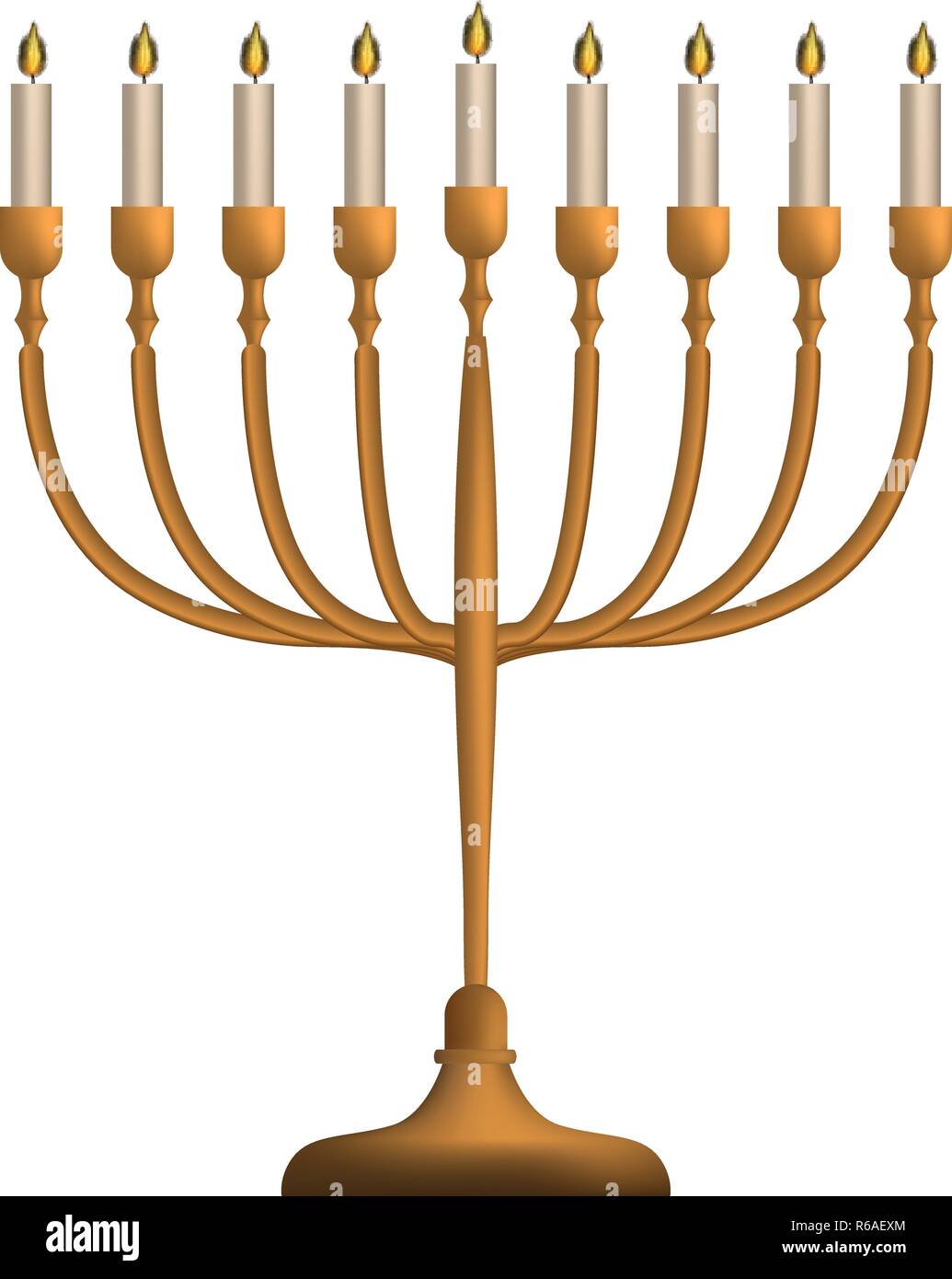 Jewish menorah icon, realistic style Stock Vector Image & Art - Alamy