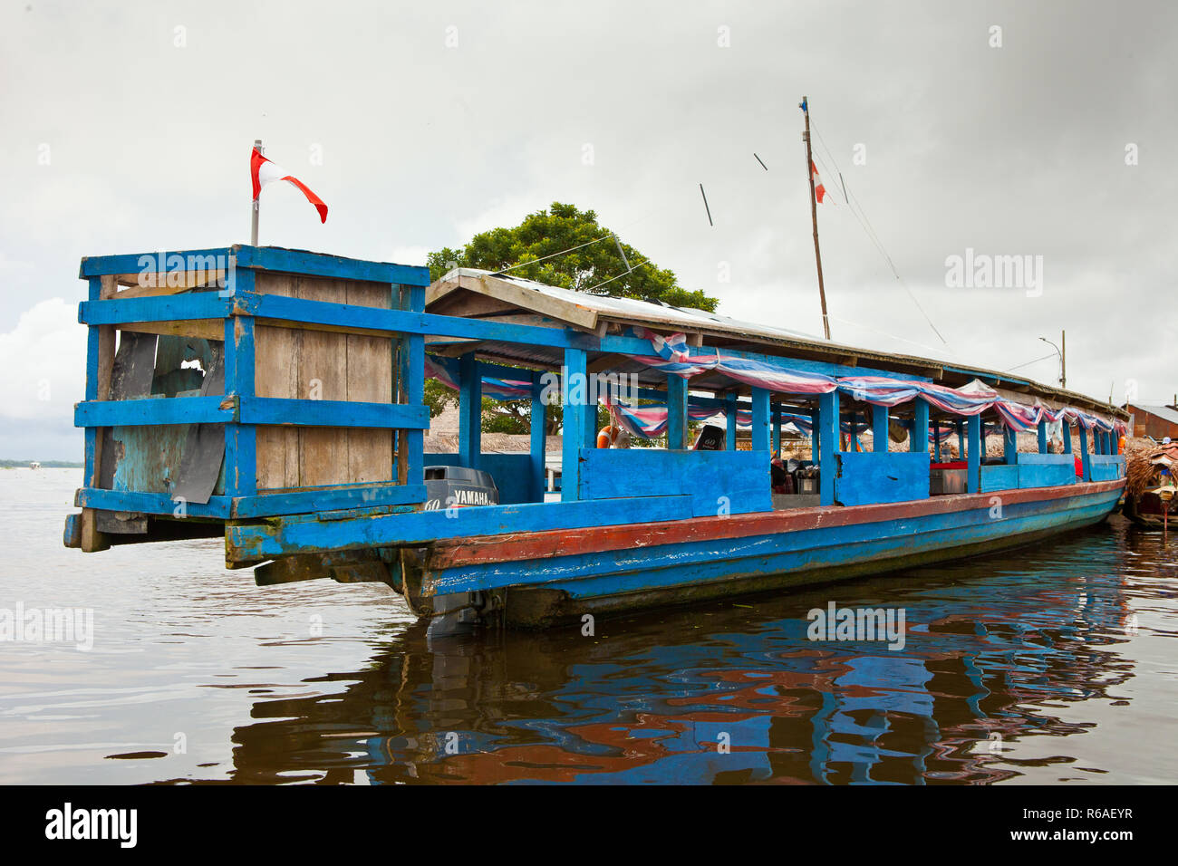 Peruvian Amazon river boat Stock Photo - Alamy