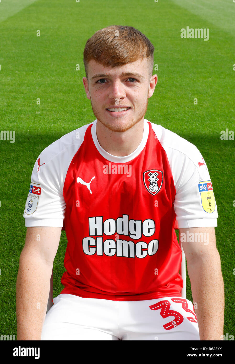 Reece McGinley, Rotherham United Football Club, Photocall, season 2018 ...