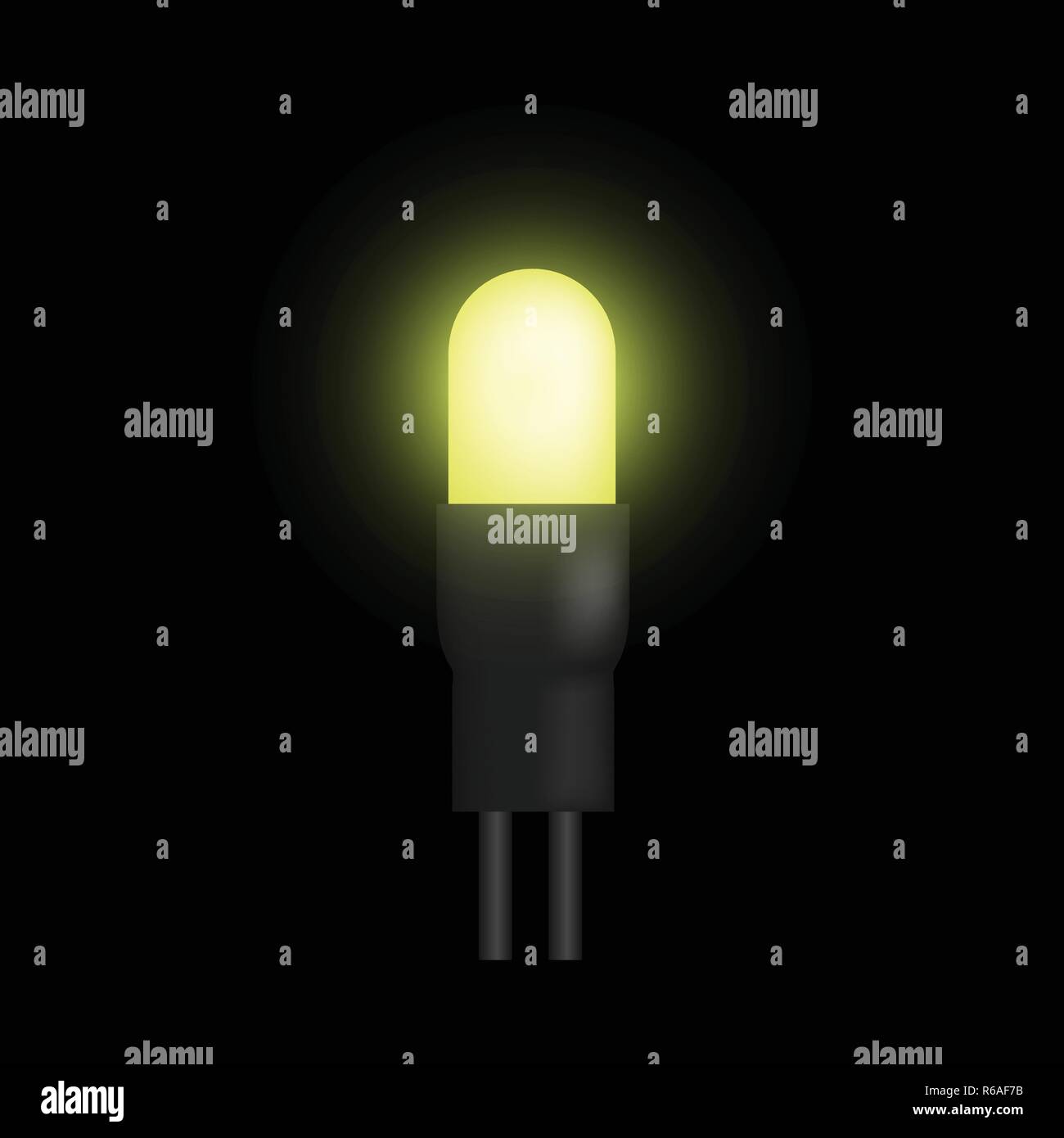 Xmas yellow light icon, realistic style Stock Vector Image & Art - Alamy