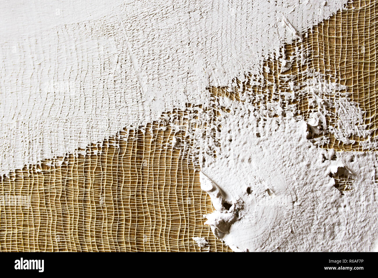 a wash of white primer of the canvas. texture for artists Stock Photo ...
