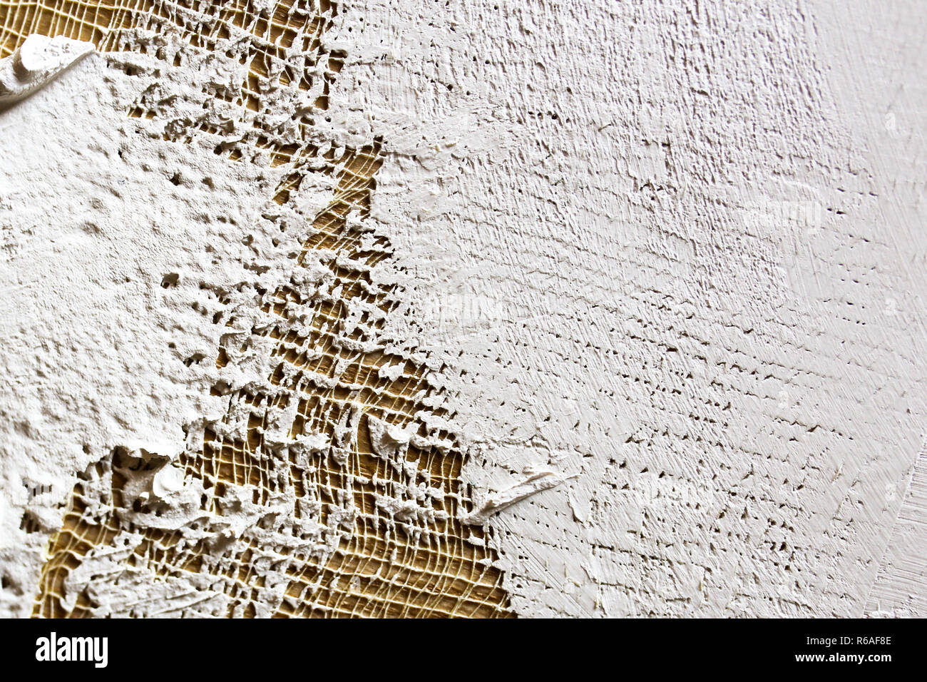 a wash of white primer of the canvas. texture for artists Stock Photo ...