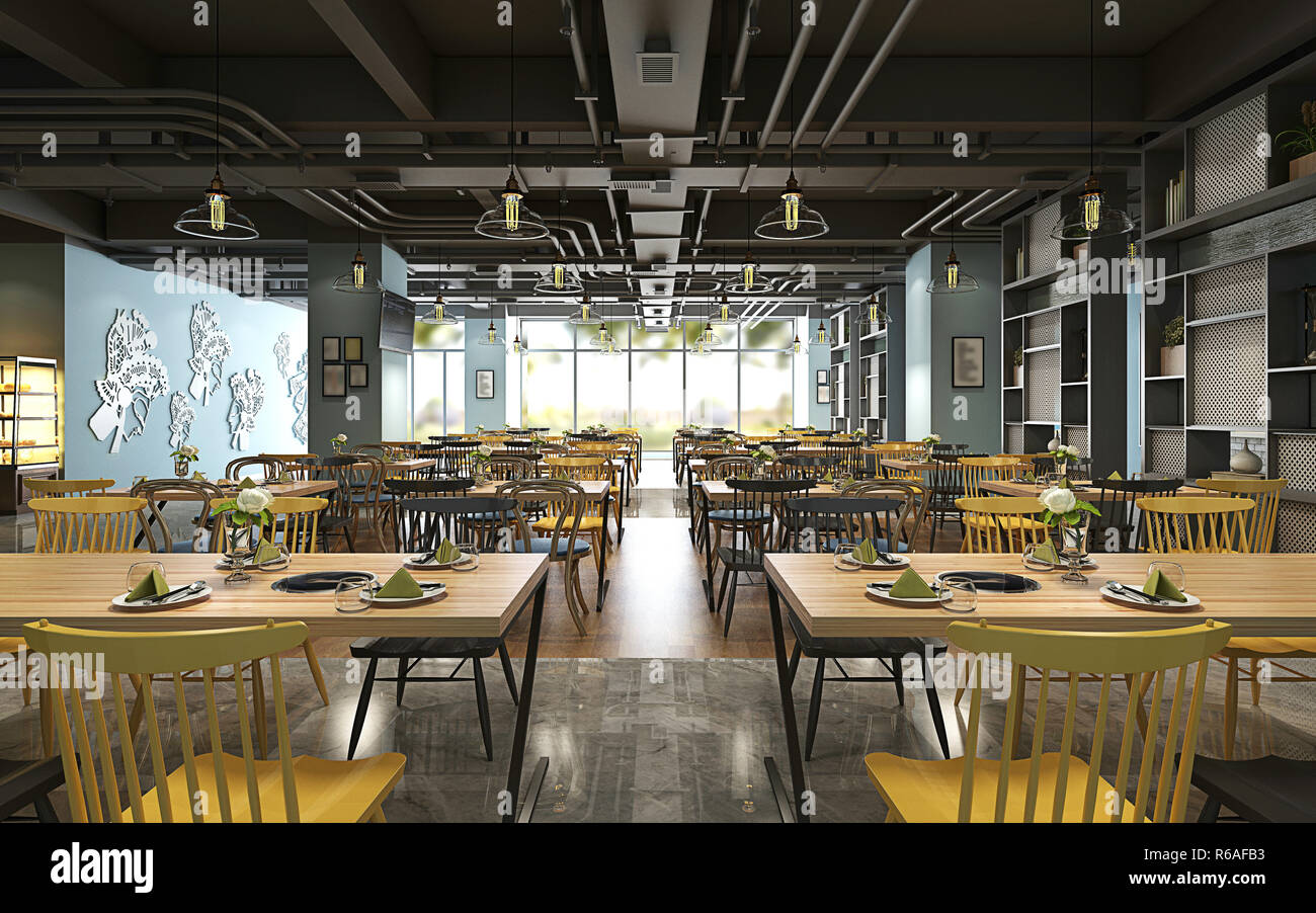 Modern Restaurant Cafe Stock Photo - Alamy