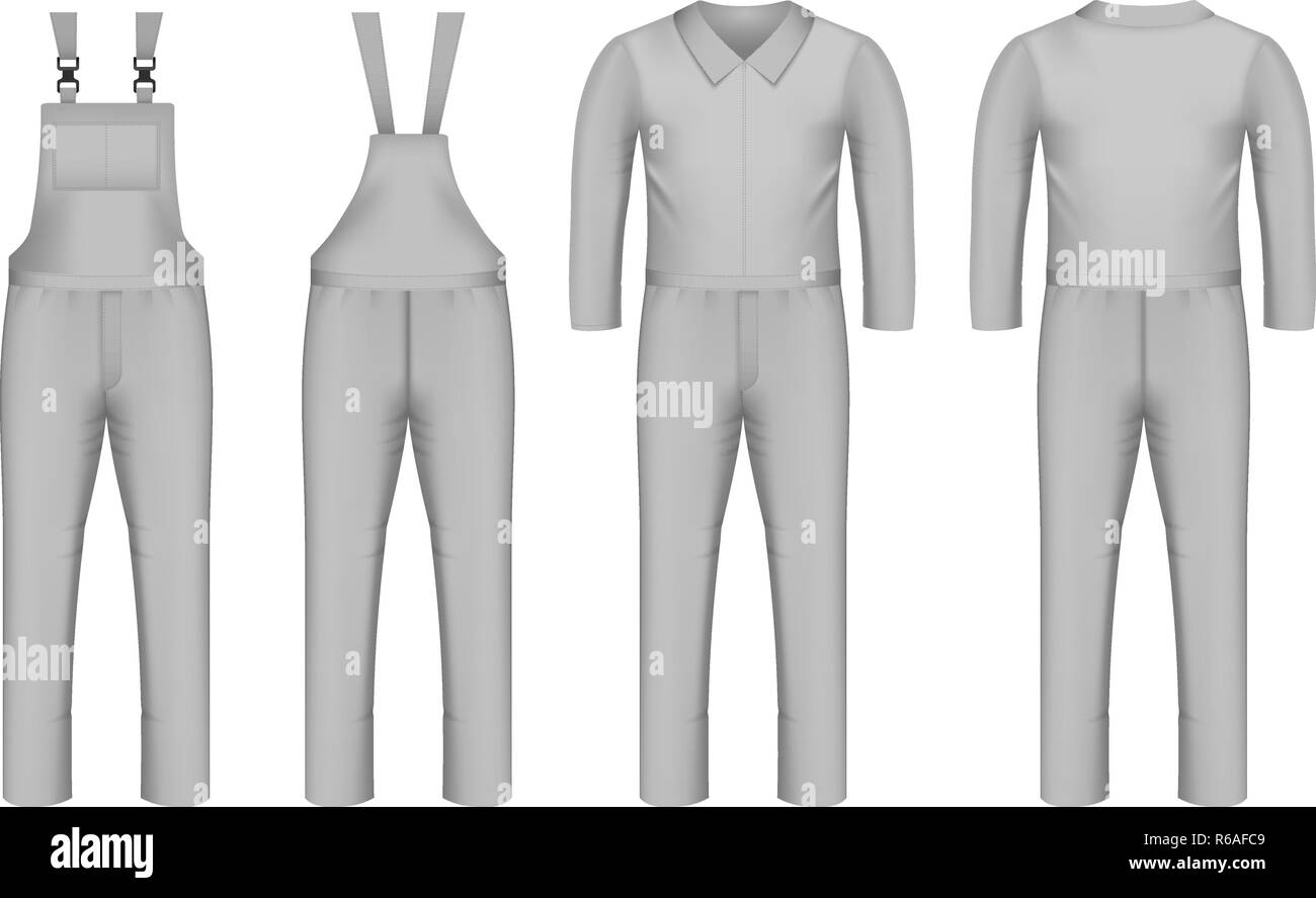 Set work overalls design template hi-res stock photography and images ...