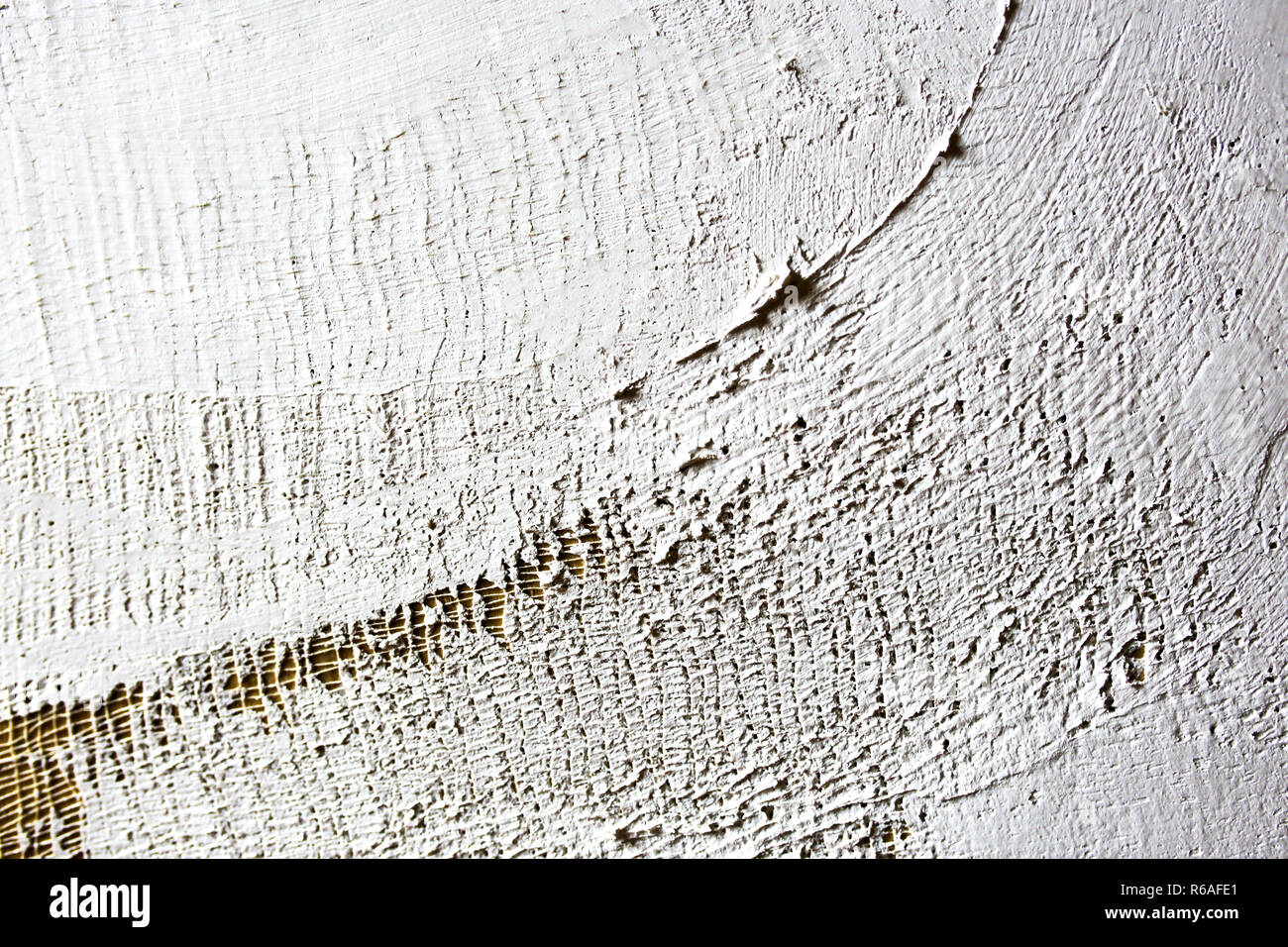a wash of white primer of the canvas. texture for artists Stock Photo ...