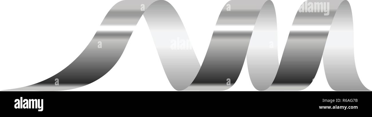 Silver serpentine icon. Realistic illustration of silver serpentine ...