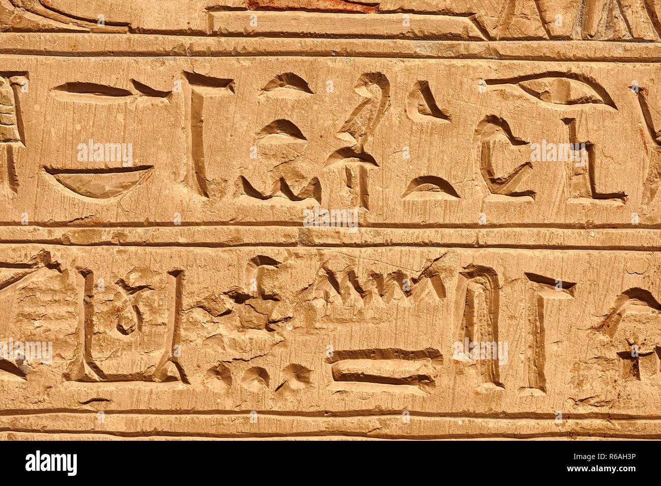 Ancient Hieroglyphic Script Stock Photo - Alamy