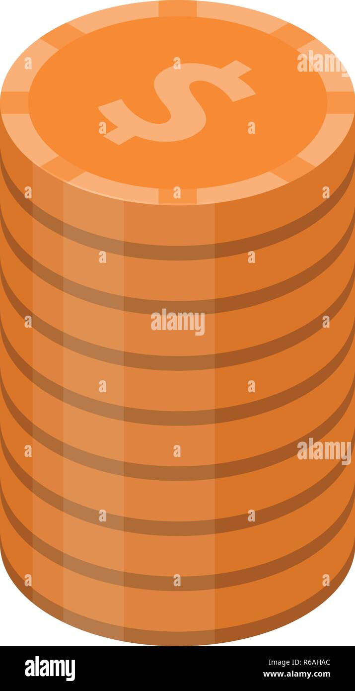 Coin stack icon, isometric style Stock Vector Image & Art - Alamy