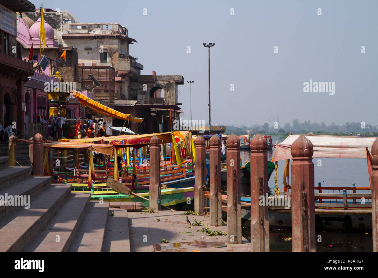 the krishna sacred town of mathura in india Stock Photo - Alamy