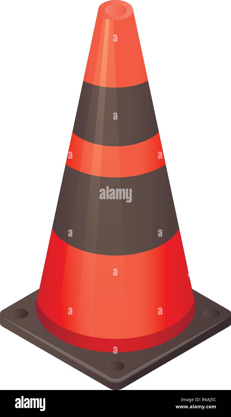 Red black road cone icon, isometric style Stock Vector Image & Art - Alamy