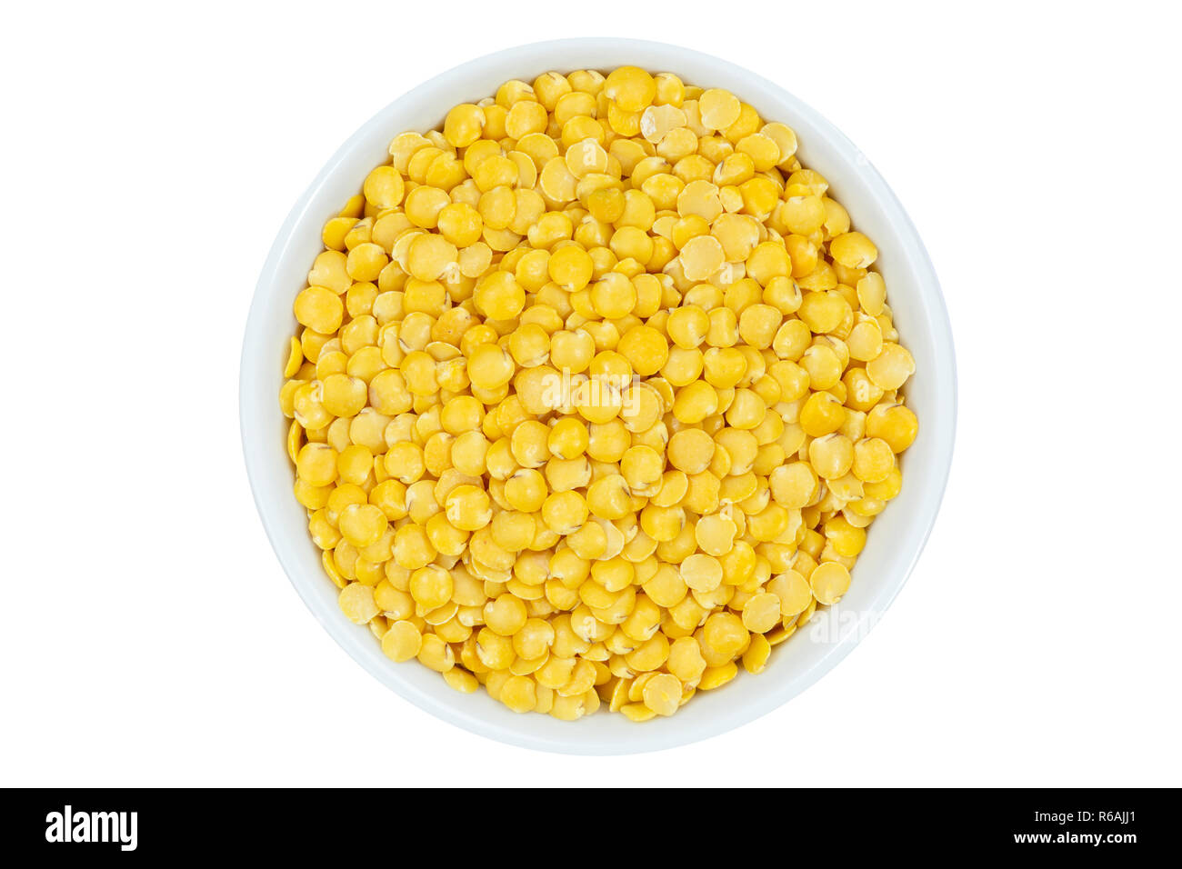 isolated raw yellow lentils isolated from above Stock Photo - Alamy