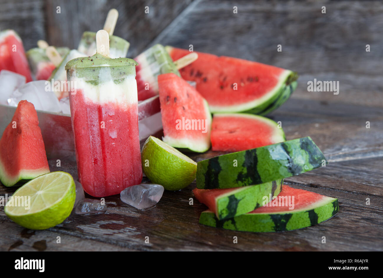 Homemade Frozen Popsicles Stock Photo - Alamy