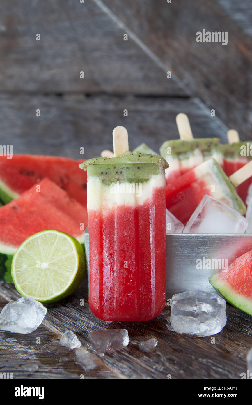 Homemade Frozen Popsicles Stock Photo - Alamy