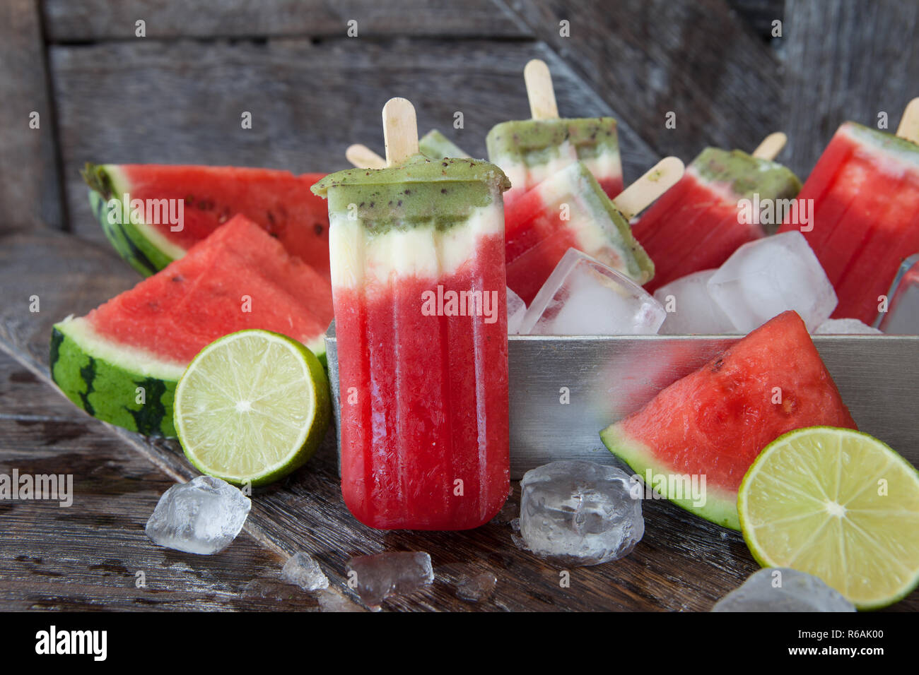 Homemade Frozen Popsicles Stock Photo - Alamy