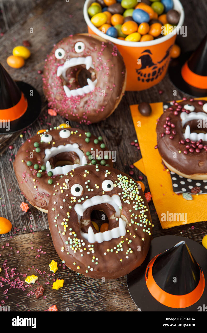 Scary Halloween Donuts Stock Photo - Alamy