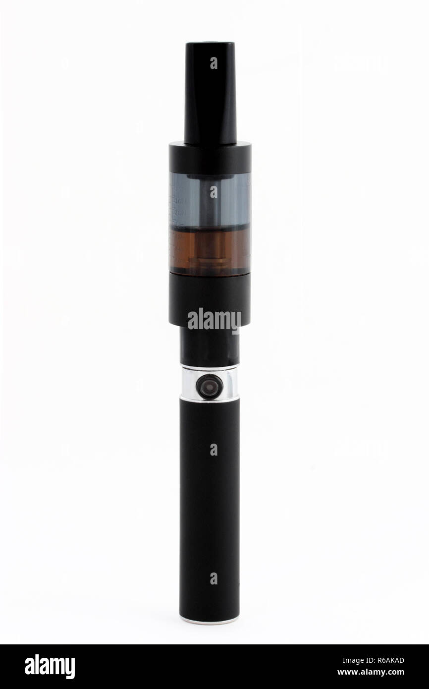 Slim Black E-Cigarette Stock Photo - Alamy