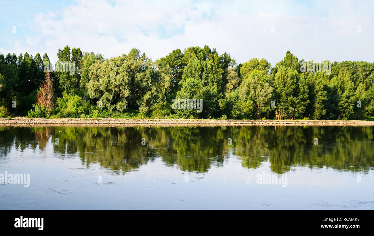 The riverside of the river loire at orleans in hi-res stock photography ...