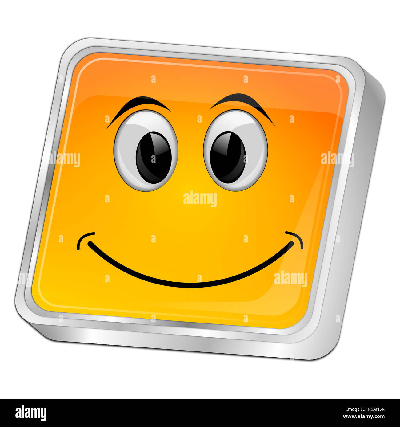3d illustration smiling emoticon Cut Out Stock Images & Pictures - Alamy