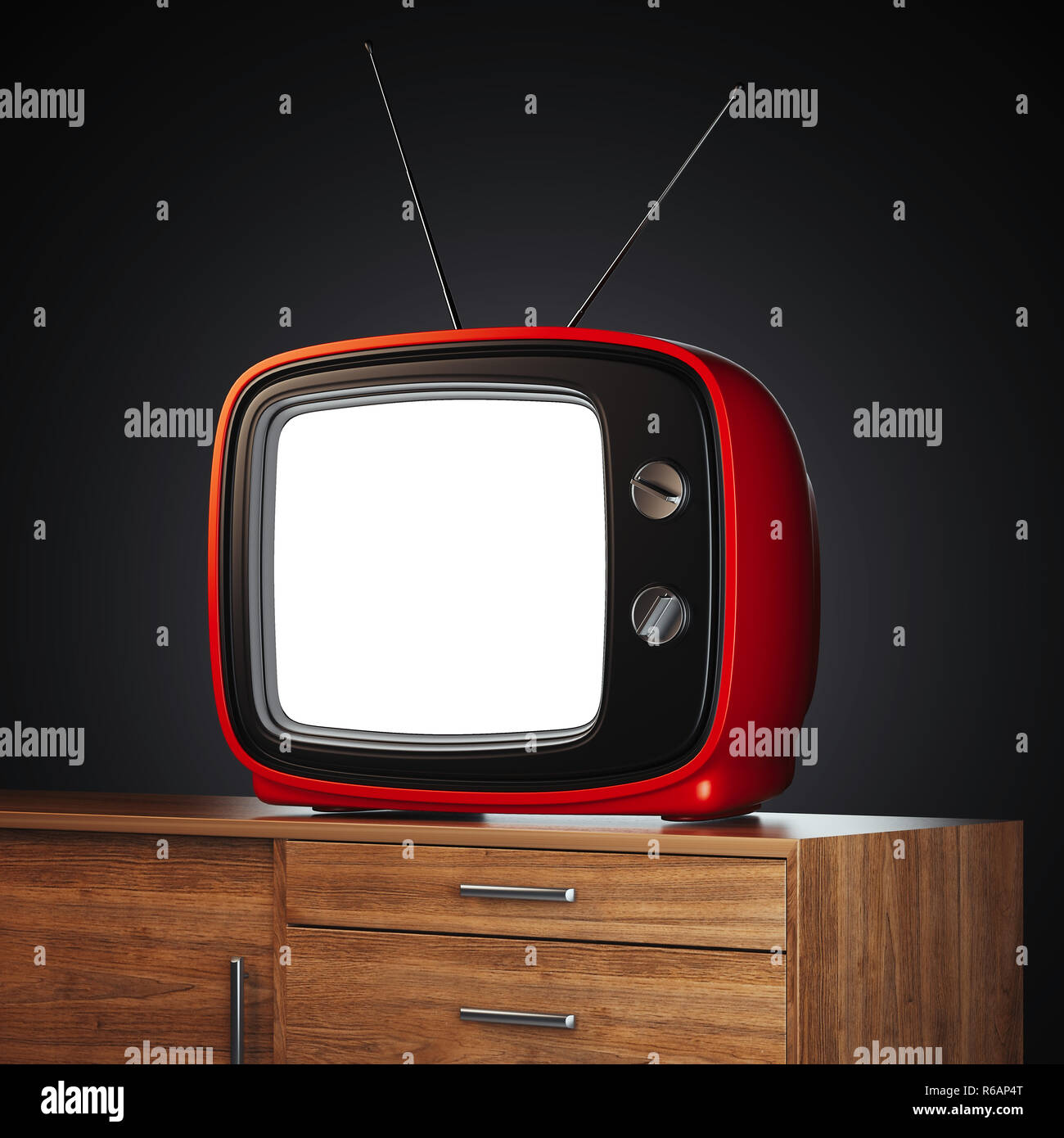 Rendering retro television set hi-res stock photography and images - Alamy