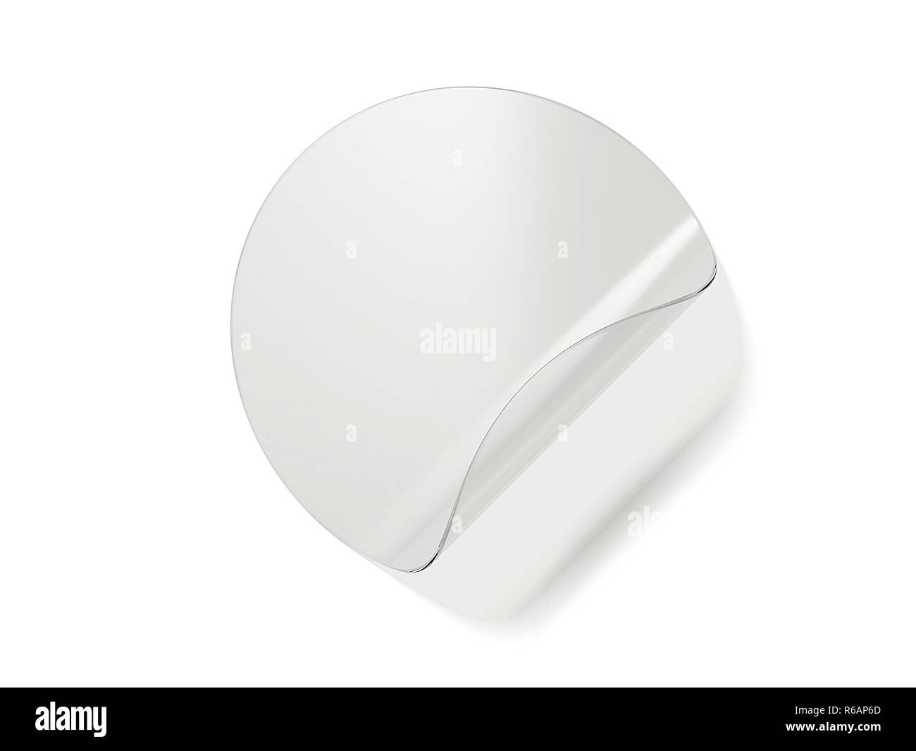 Round transparent sticker. 3d rendering Stock Photo - Alamy