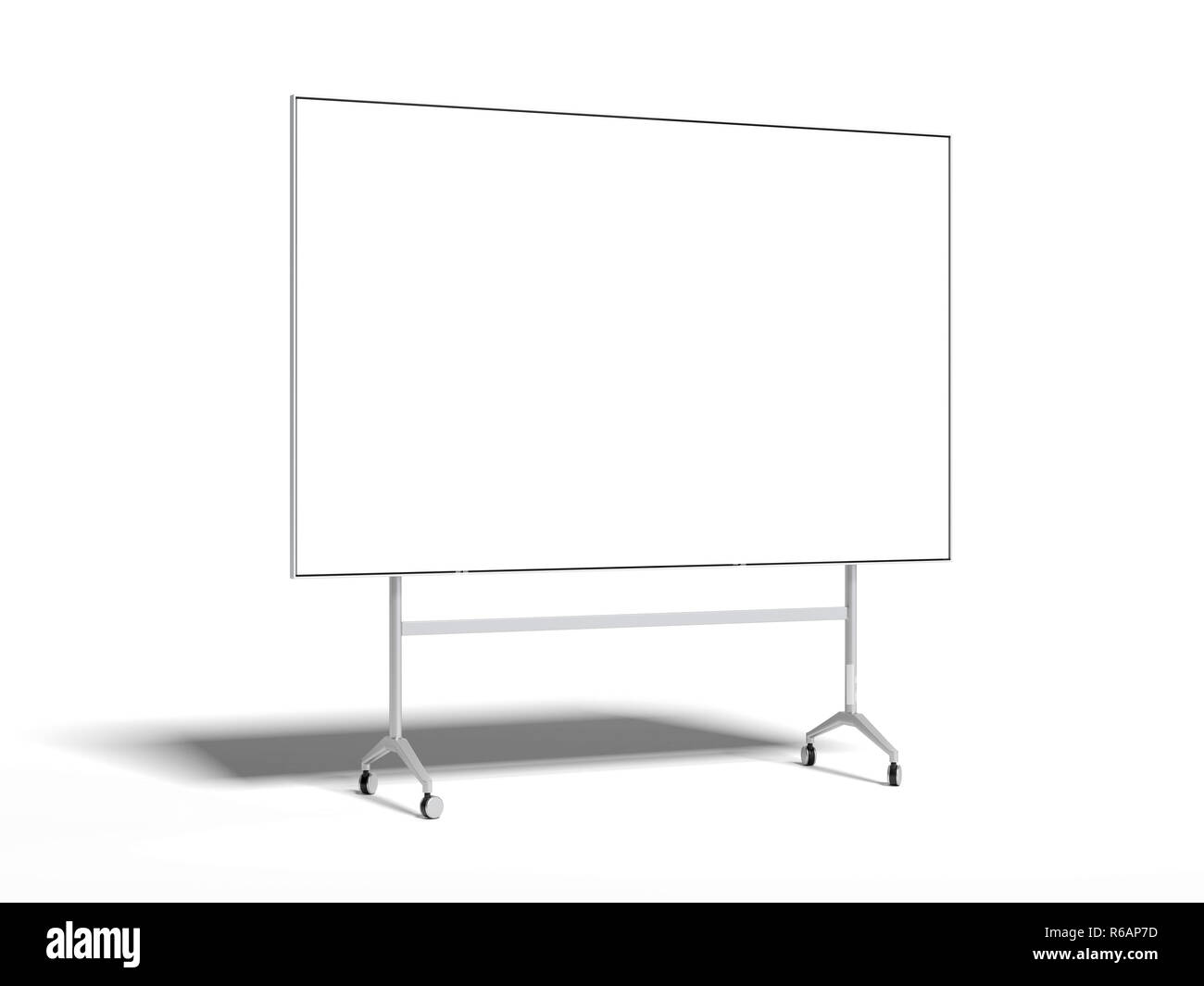Metal whiteboard. 3d rendering Stock Photo - Alamy